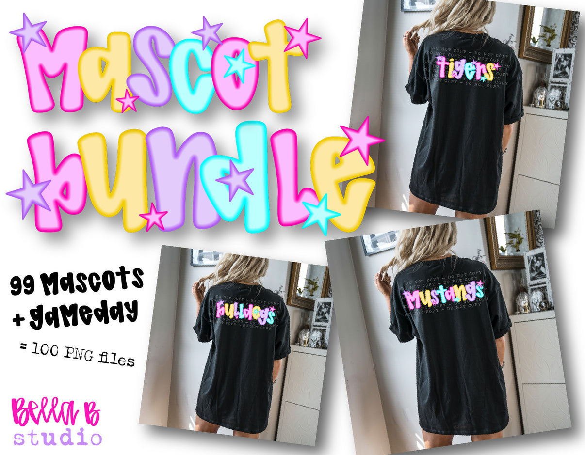 Preppy Neon MASCOT BUNDLE – Bella B Studio